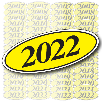 Adhesive Windshield Decal Year Models, Year Model Stickers, Year Model ...
